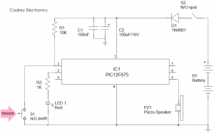 Simple Security Alarm Button - Codrey Electronics