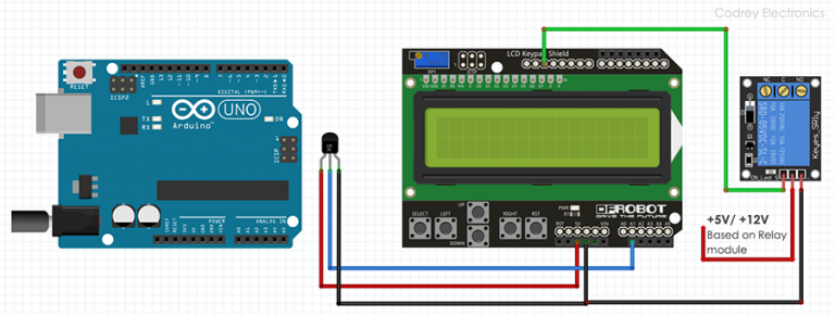 Simple Thermostat For Electric Geyser Using Arduino Codrey Electronics