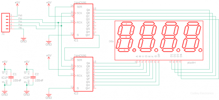 Build Your Own 4 Digit 7 Segment Led Display Module Codrey Electronics