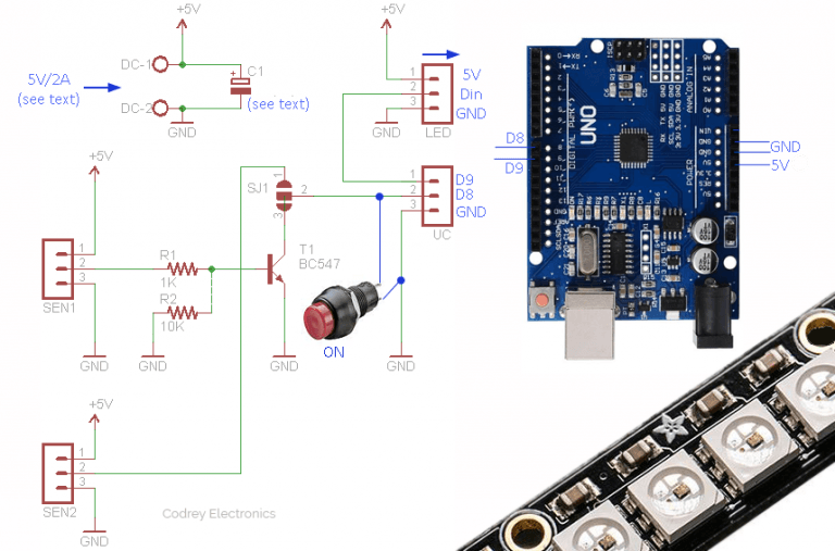 Arduino Inside Automatic Staircase Light - Codrey Electronics Arduino Inside Automatic Staircase Light - Codrey Electronics