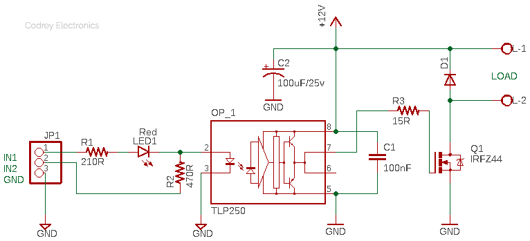 Power MOSFET Module for Microcontroller - Codrey Electronics Power MOSFET Module for Microcontroller - Codrey Electronics