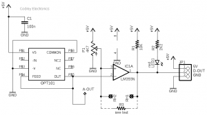 Little Light Sensor Switch OPT101 - Codrey Electronics